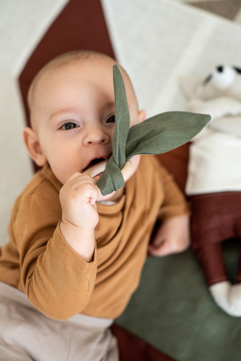 PDF Sewing Pattern Wooden Teether, DIY Fabric Teething Ring, Natural ...