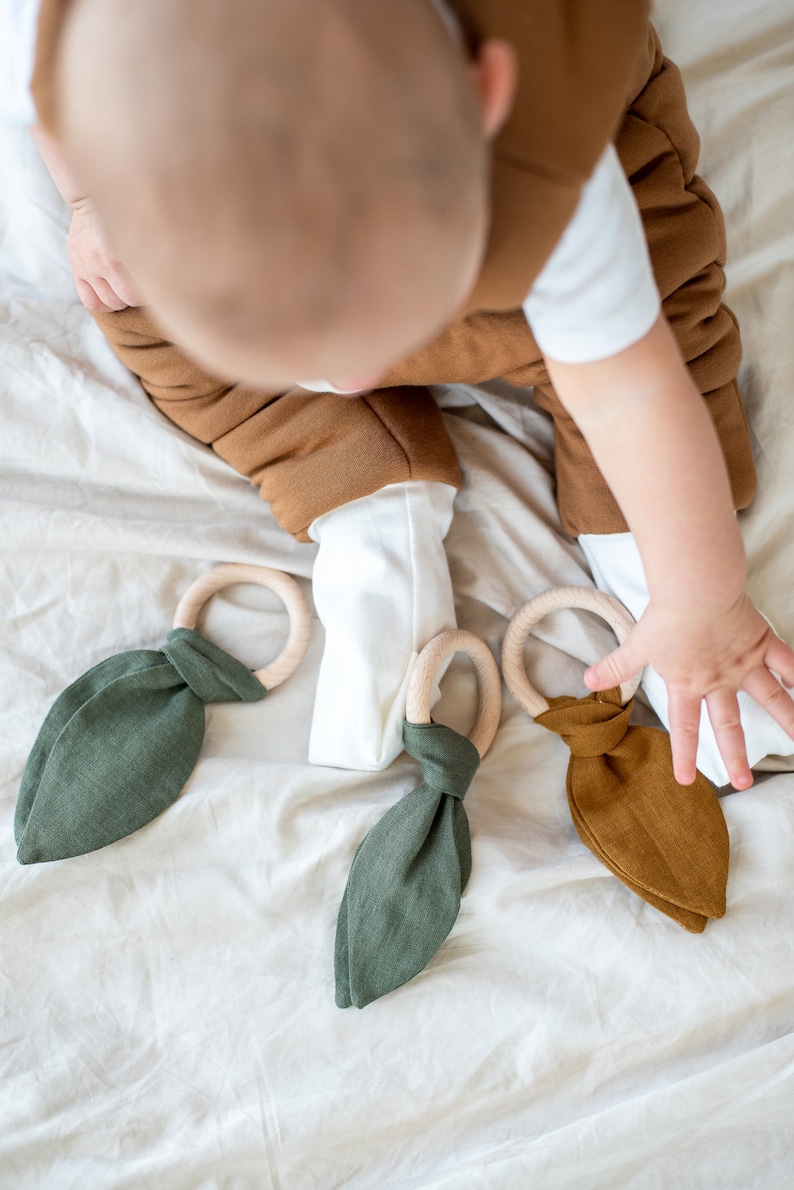 PDF Sewing Pattern Wooden Teether, DIY Fabric Teething Ring, Natural ...