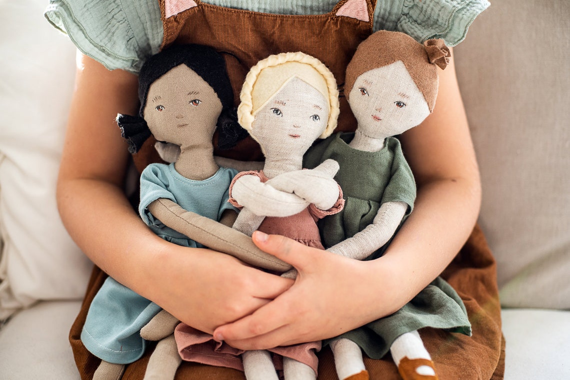 Soft Doll PDF Sewing Pattern Kit, Ragdoll Tutorial, DIY Doll With ...