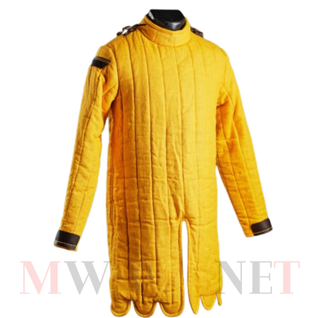 Medieval Viking Gambeson Full Sleeve Thick Padded Under Armor Chainmail ...