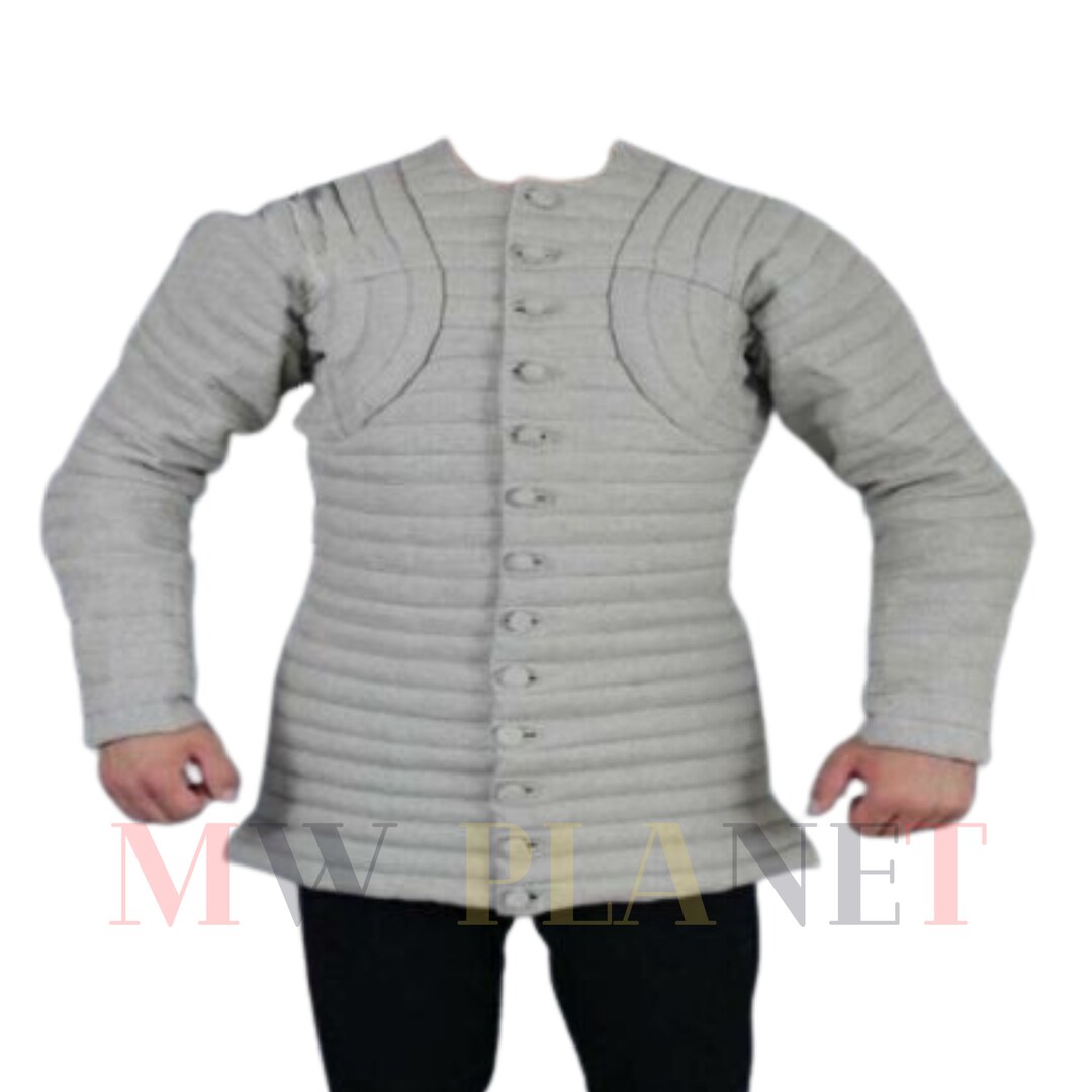 Medieval Thick Padded Cotton Cloth Gambeson Aketon Jacket Protective ...