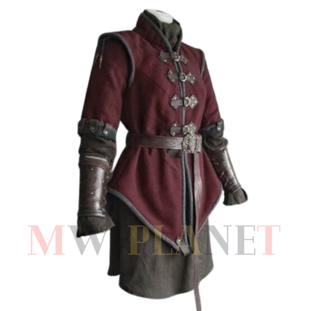 Medieval Viking Thick Padded Womens Doublet Gambeson I Medieval Cotton ...