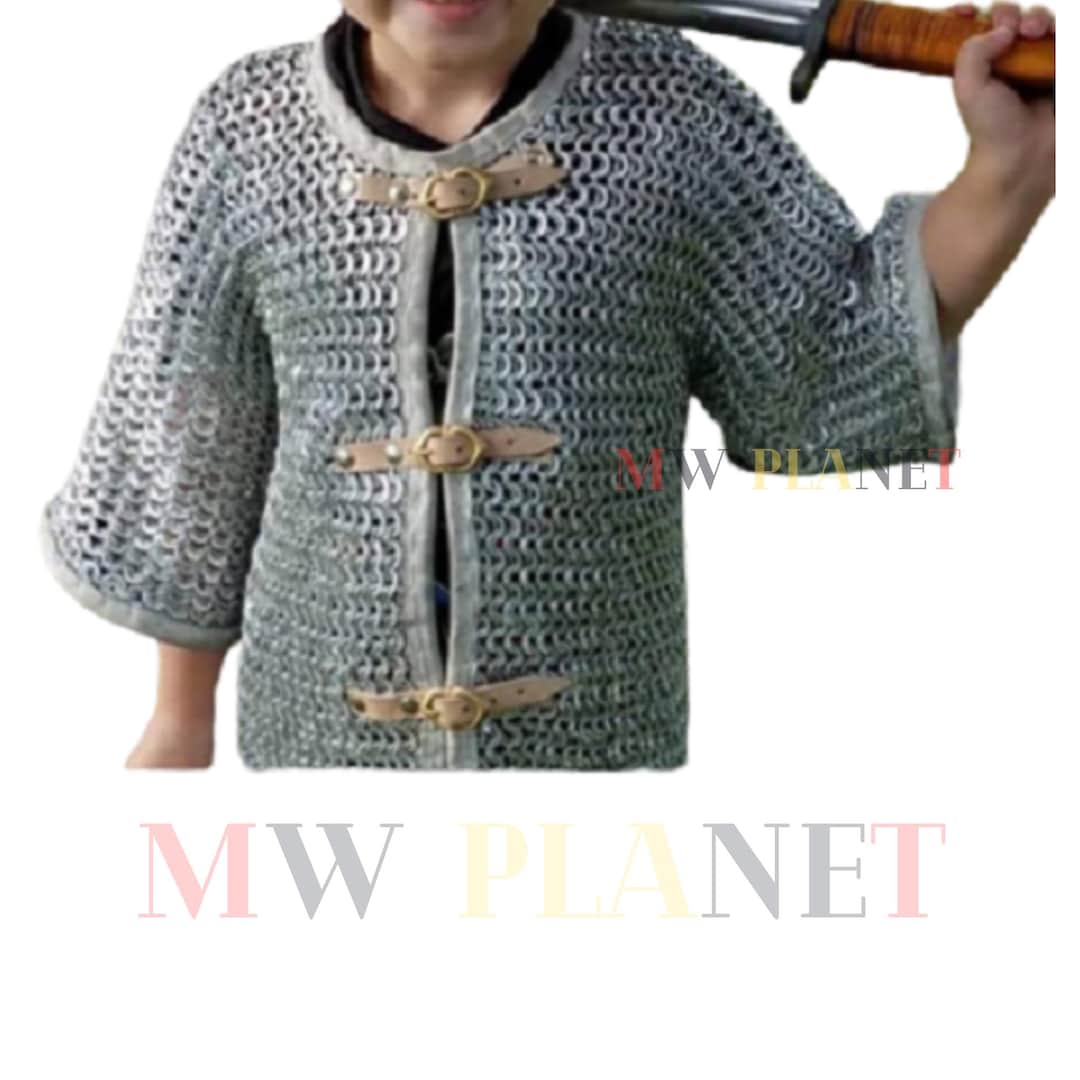 Medieval Aluminum Flat Riveted With Flat Washer Chainmail Shirt 6-10 ...