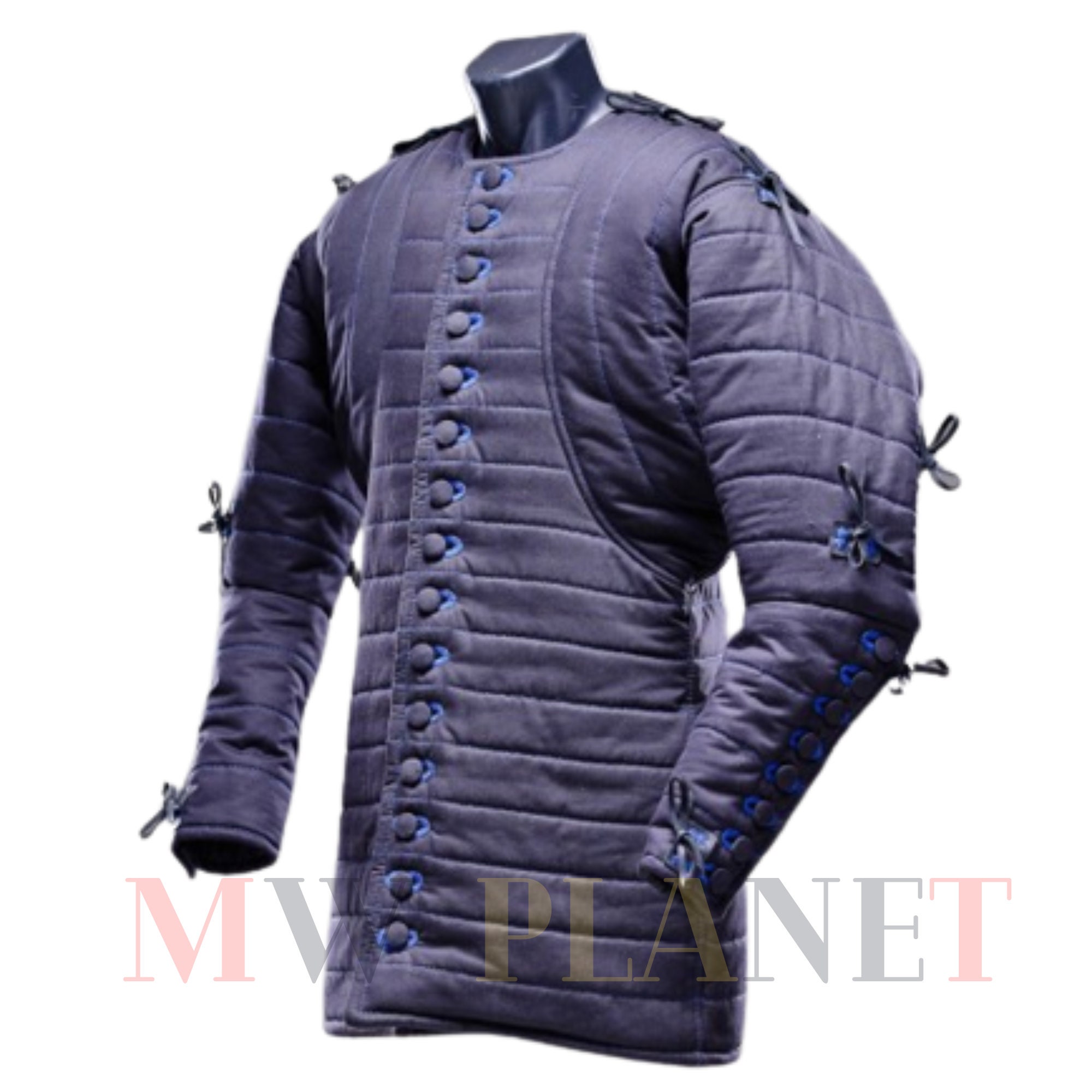 Medieval Viking Gambeson Padded Protective Armor Full Sleeve Aketon ...