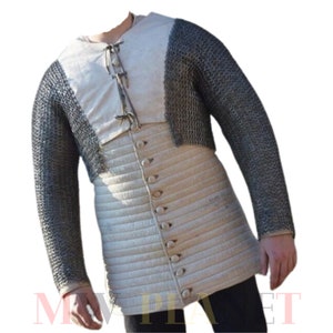 Medieval Padded Gambeson With Detachable Ms Chainmail Sleeves,cotton ...