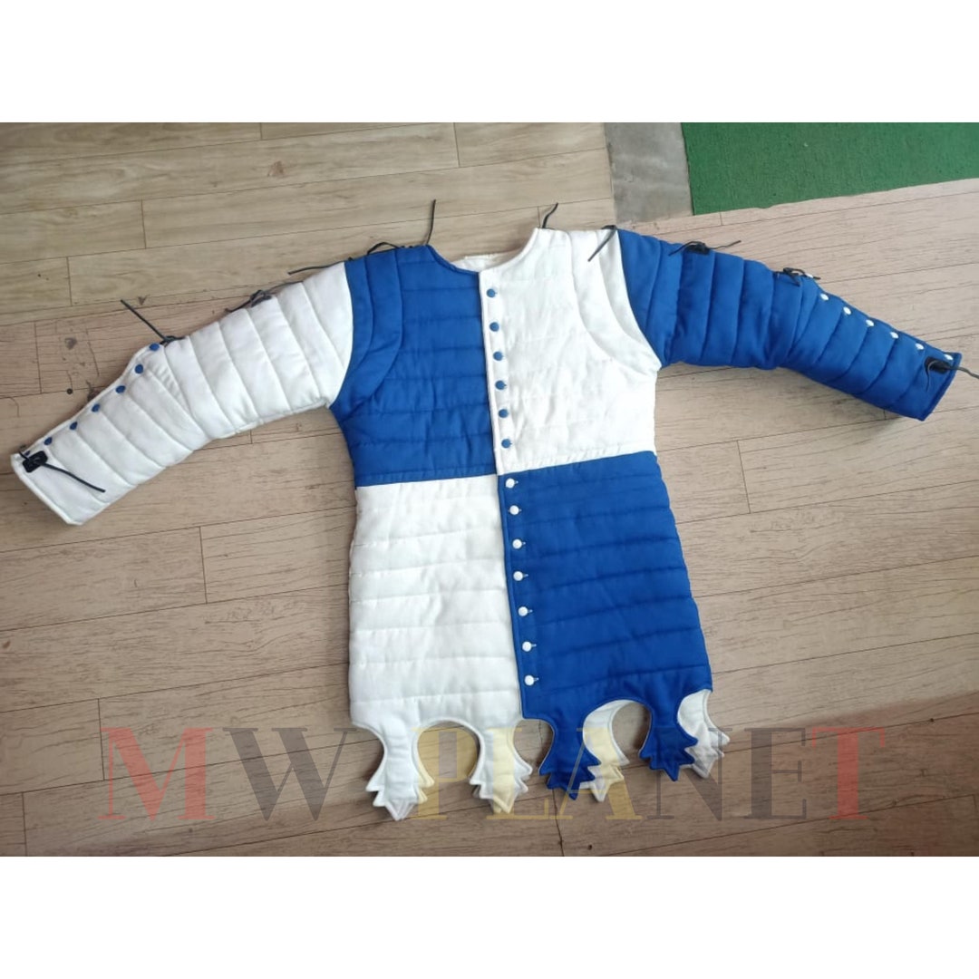 Medieval Padded Gambeson: Full Sleeve Aketon, Cotton Armor Jacket - Etsy
