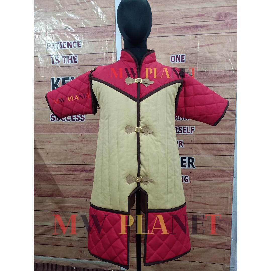 Medieval Padded Cotton Gambeson – Half Sleeve Aketon, LARP Armor - Etsy