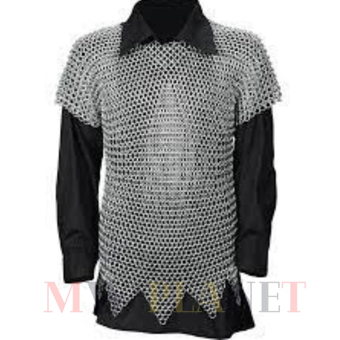 Medieval Aluminum Butted Zig-zag Chainmail Shirt - Lightweight LARP ...