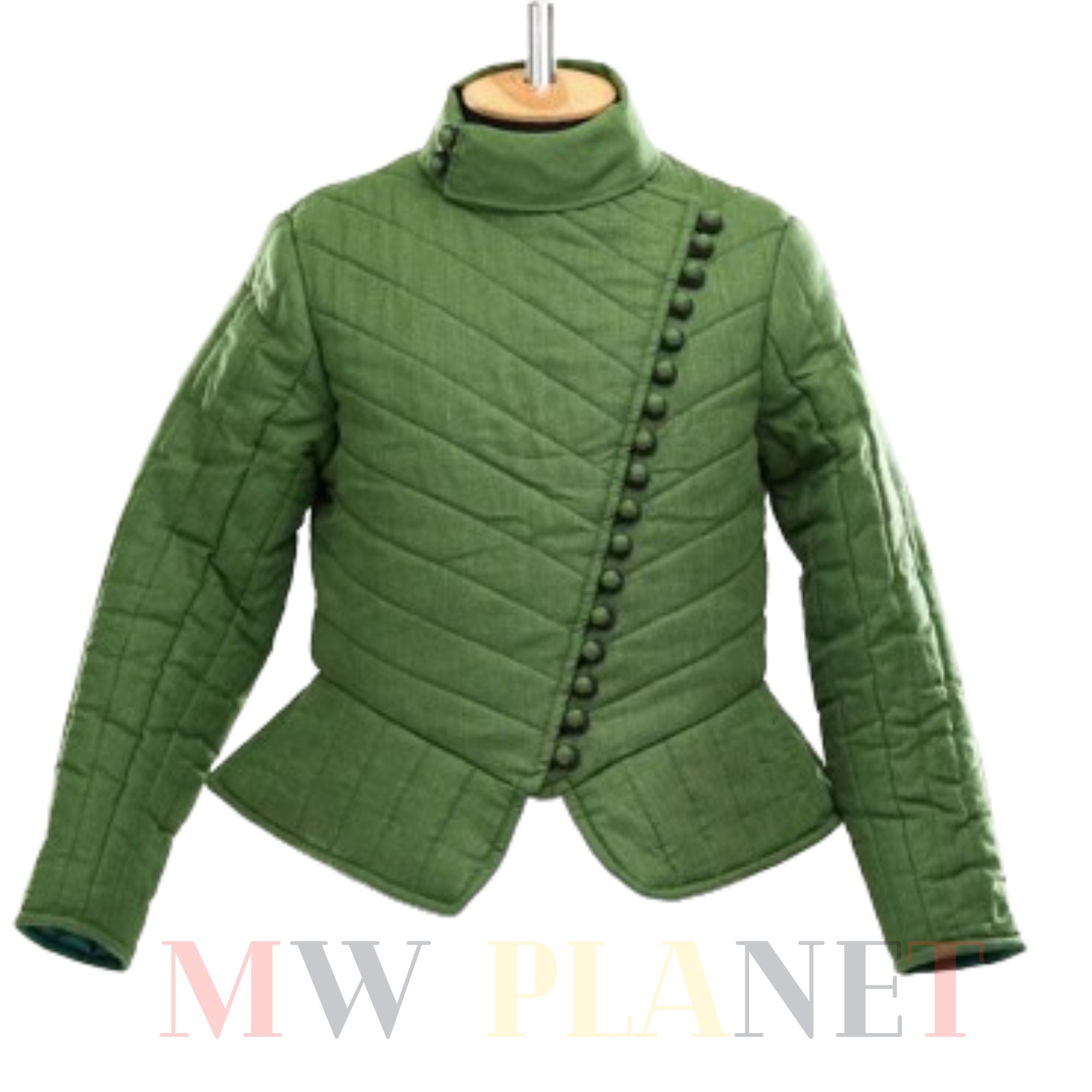 Medieval Viking Gambeson Full Sleeve Armor Cotton Fabric Thick Padded ...