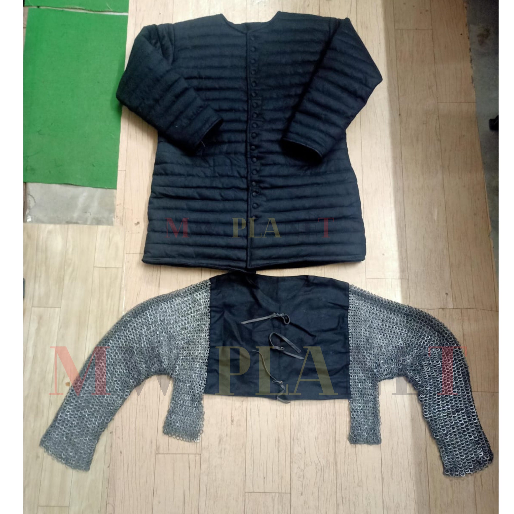 Medieval Padded Gambeson: Cotton Jacket With Attachable Chainmail ...