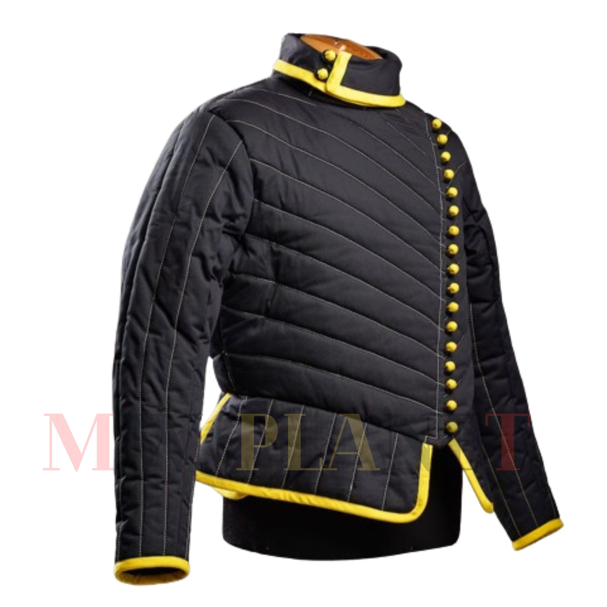 Medieval Viking Gambeson Full Sleeve Armor Cotton Fabric Thick Padded ...