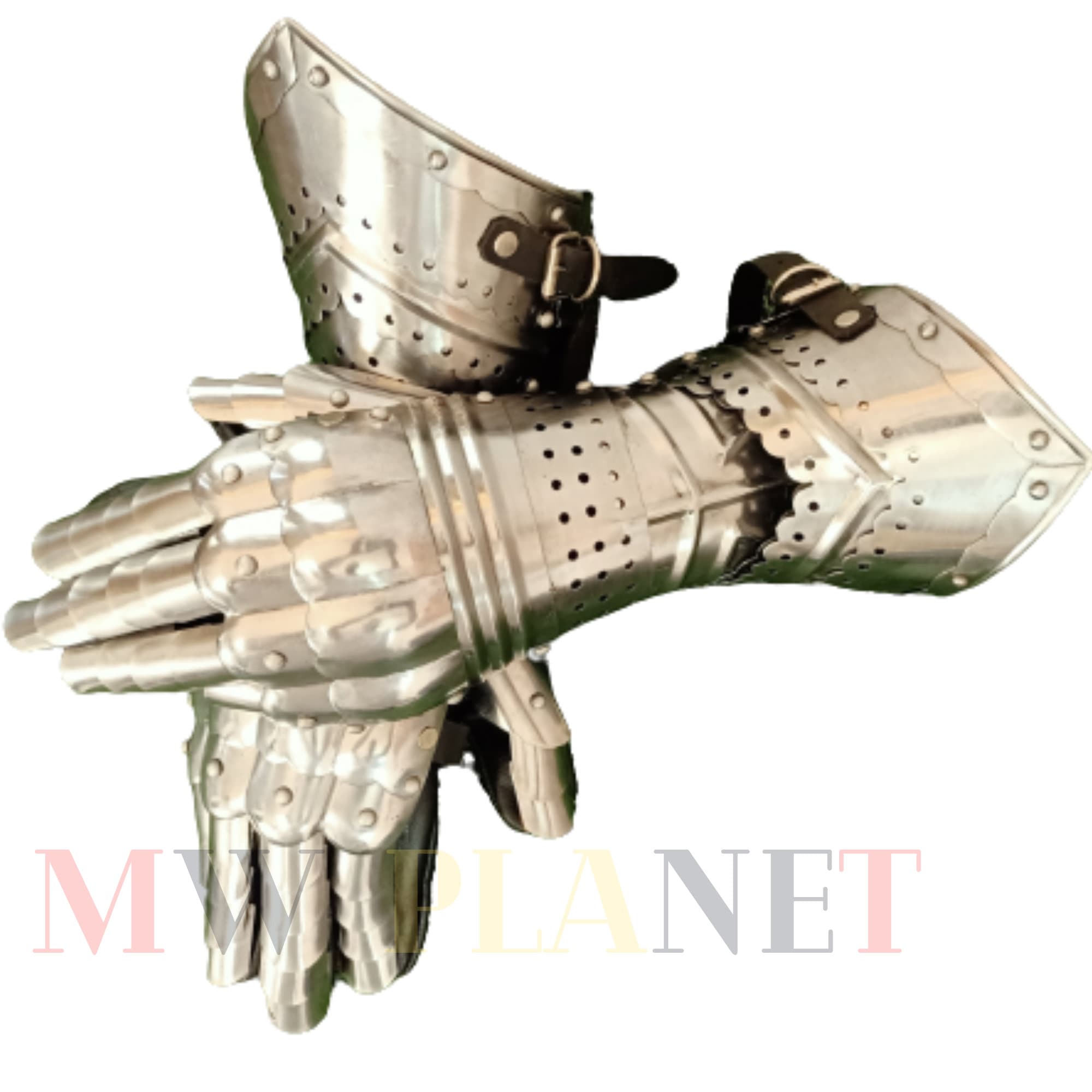 Medieval Armor Gauntlets Gloves Armor Pair I Brass and Natural - Etsy
