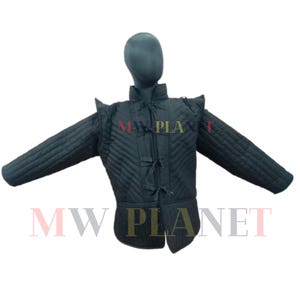 Medieval Thick Padded Cotton Gambeson Armor - Full Sleeve Aketon Jacket ...