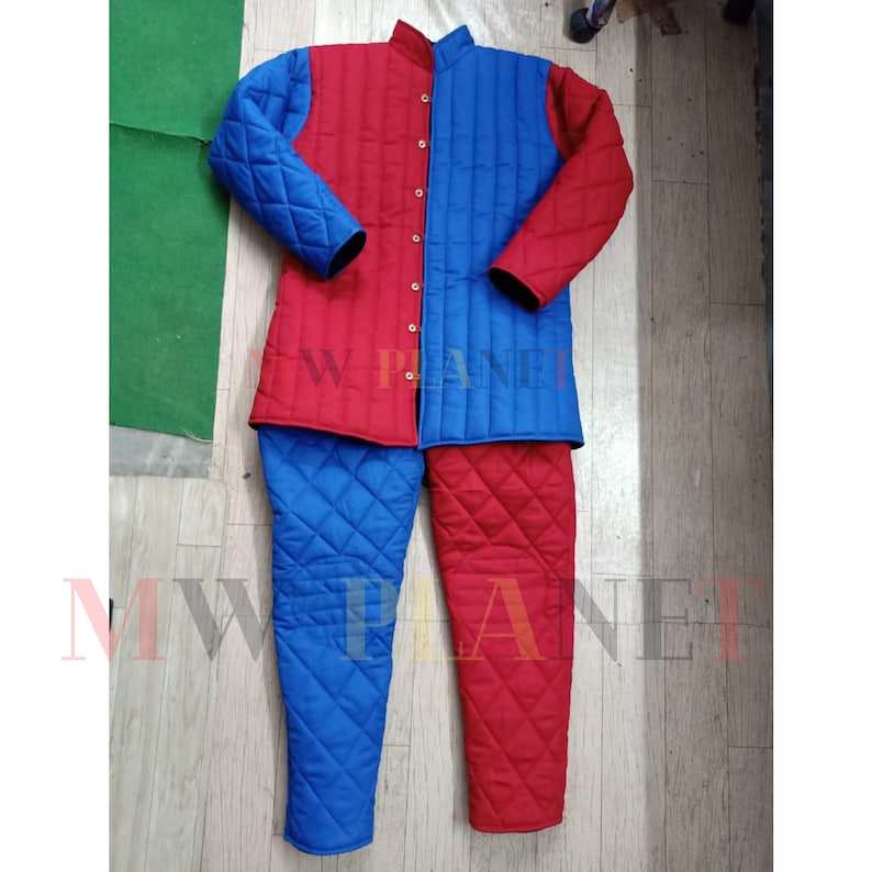 Cotton Medieval Gambeson Set: Full Sleeve Aketon, SCA LARP Armor - Etsy ...
