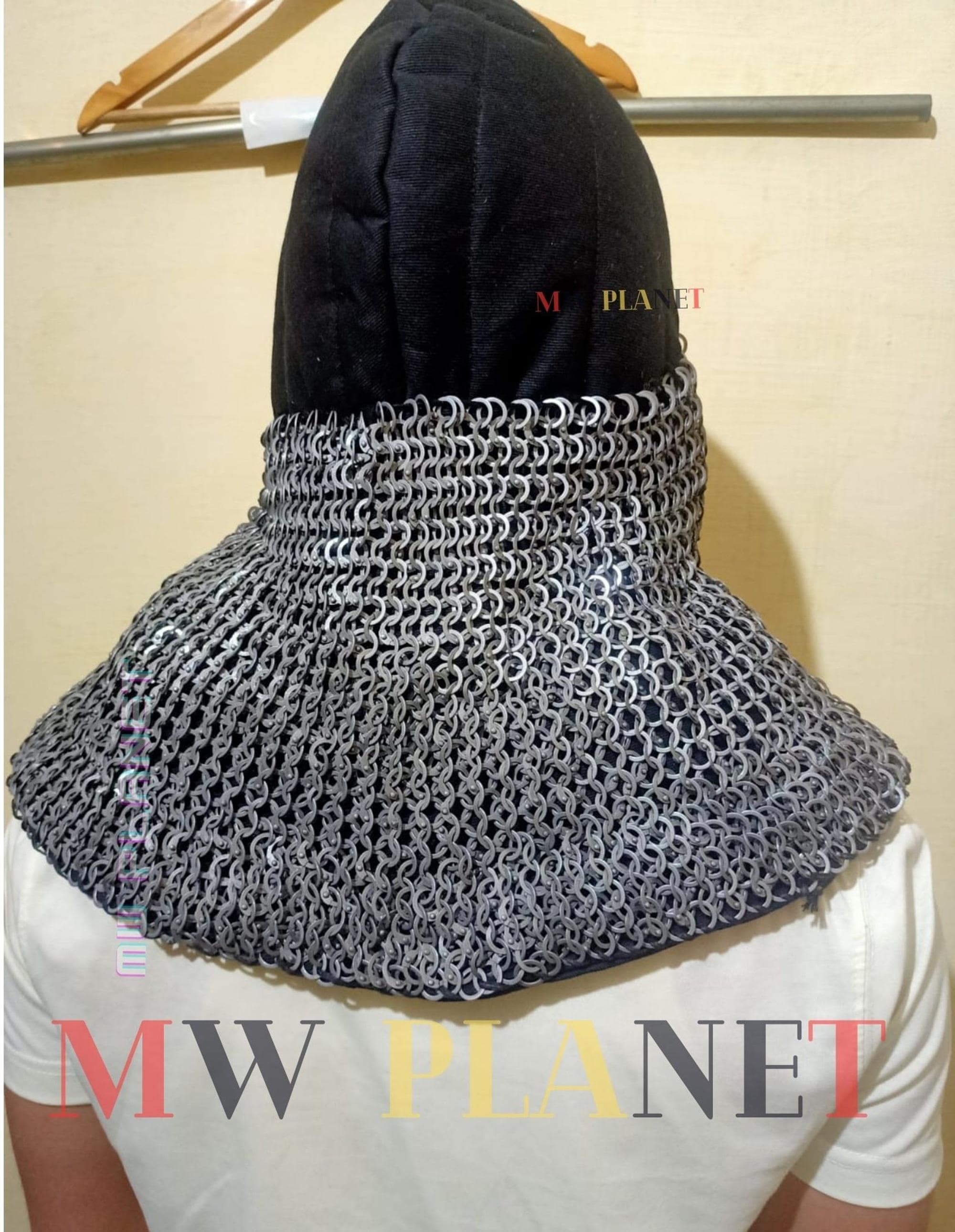 Medieval Chainmail Coif | Padded Cotton, 9mm MS Rings | LARP Armor ...