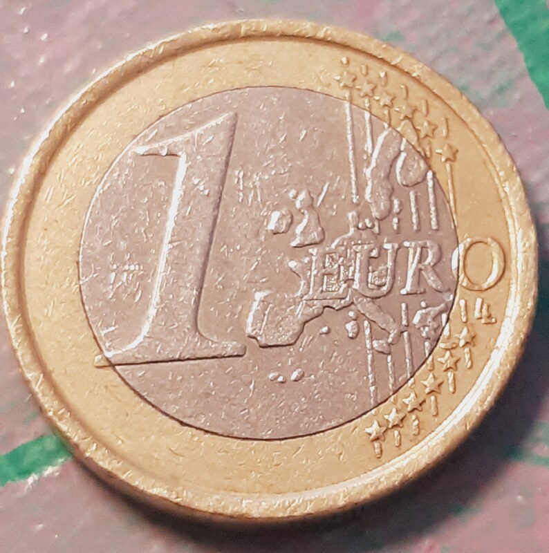 Rare pièce de 1 euro Italie 2002 mal frappée - Etsy France