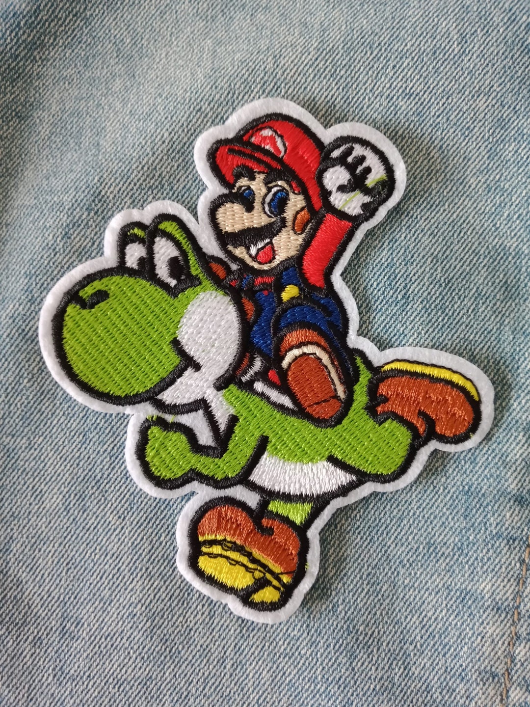 Mario and Yoshi Patch - Etsy