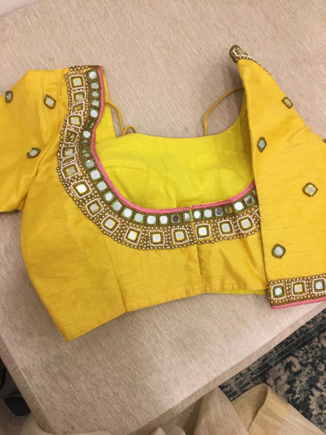 Handmade Maggam Work Blouse, Fancy Design Zari and Zardozi Pearl Work ...