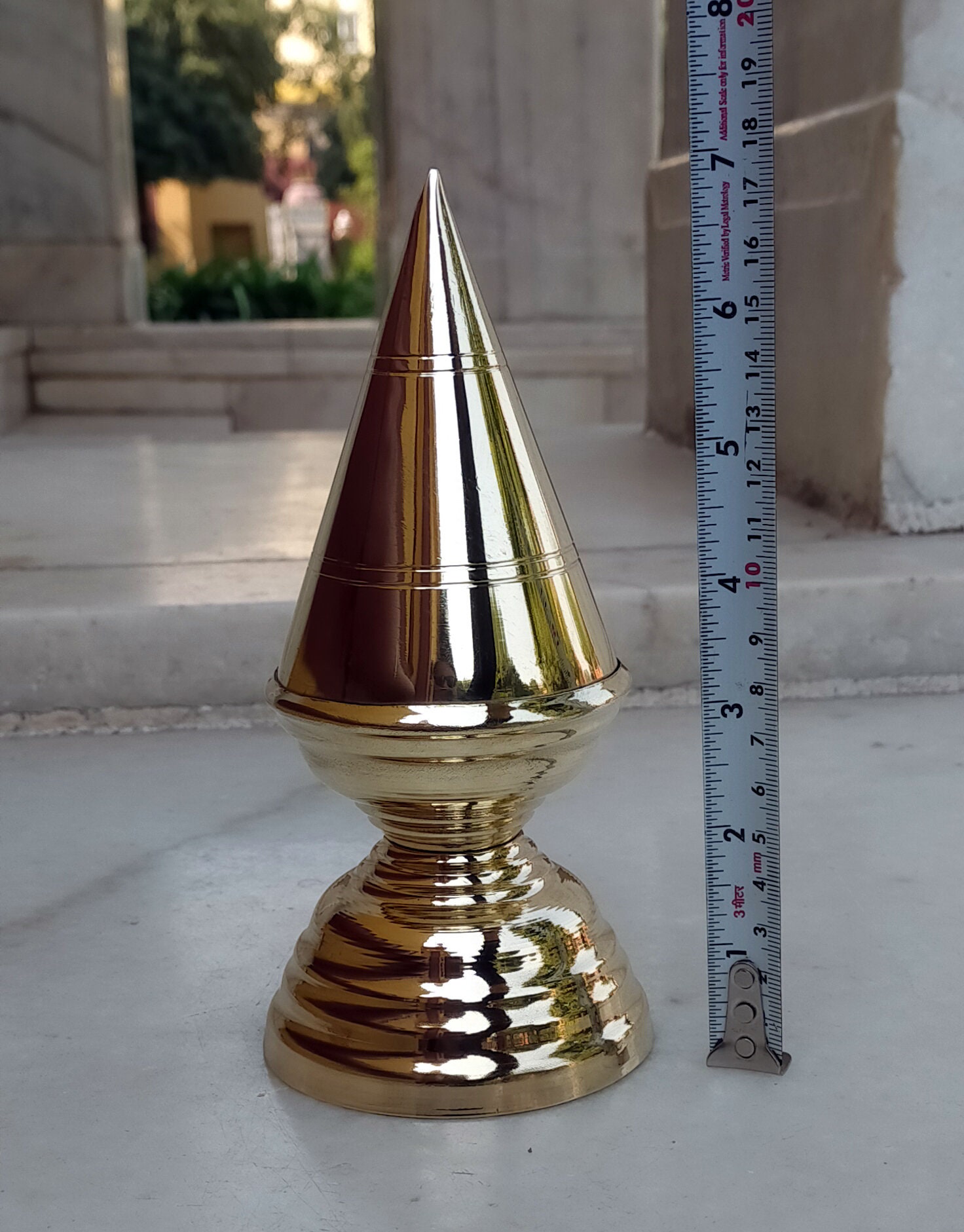 Temple Kalash Pure Brass Orginal Vrindawani 2 Steps (2 PIECE) 3 Step (1 ...