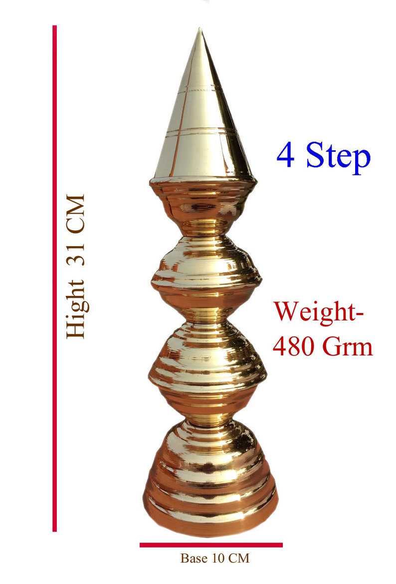 Temple Kalash Pure Brass Orginal Vrindawani 4 Steps - Etsy