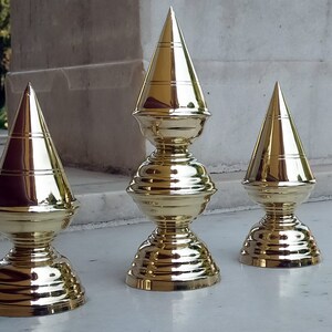 Temple Kalash Pure Brass Orginal Vrindawani 2 Steps (2 PIECE) 3 Step (1 ...