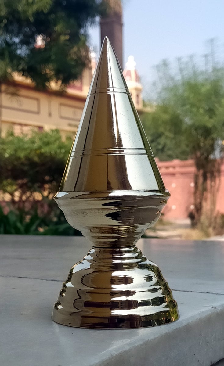 Temple Kalash Pure Brass Orginal Vrindawani 2 Steps (2 PIECE) 3 Step (1 ...