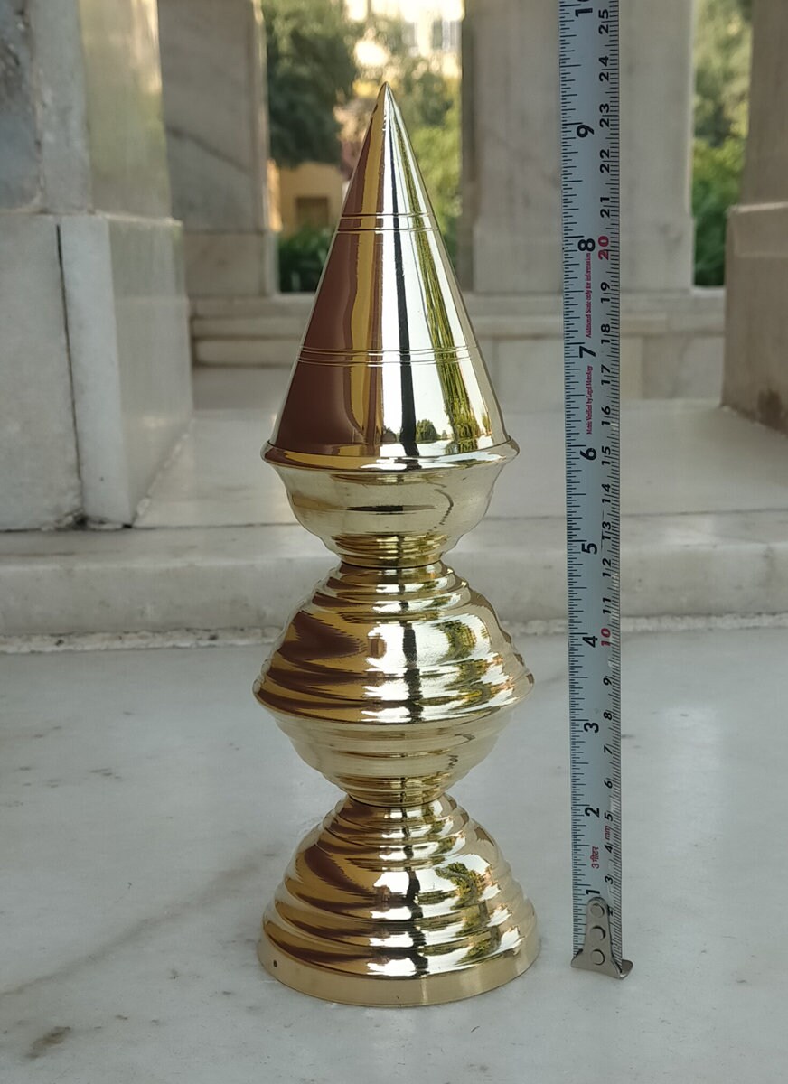 Temple Kalash Pure Brass Orginal Vrindawani 2 Steps (2 PIECE) 3 Step (1 ...