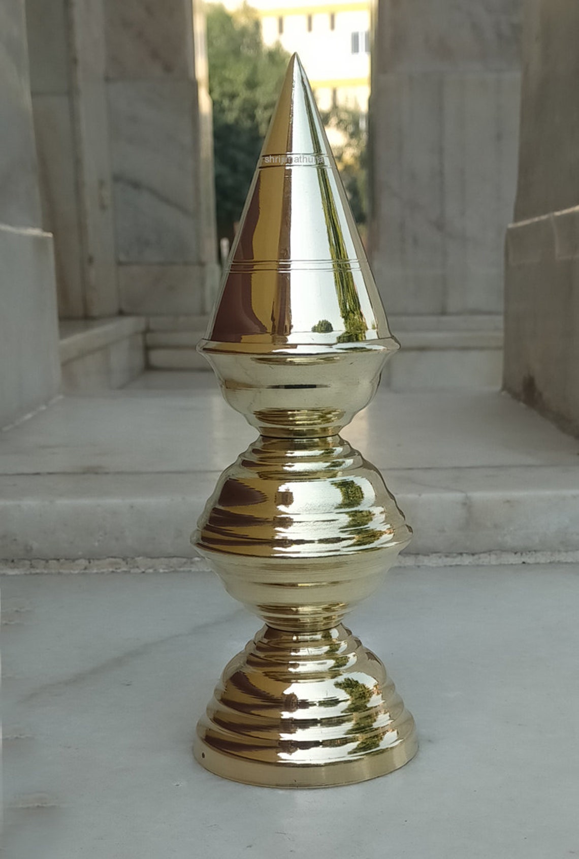 Temple Kalash Pure Brass Orginal Vrindawani 2 Steps (2 PIECE) 3 Step (1 ...