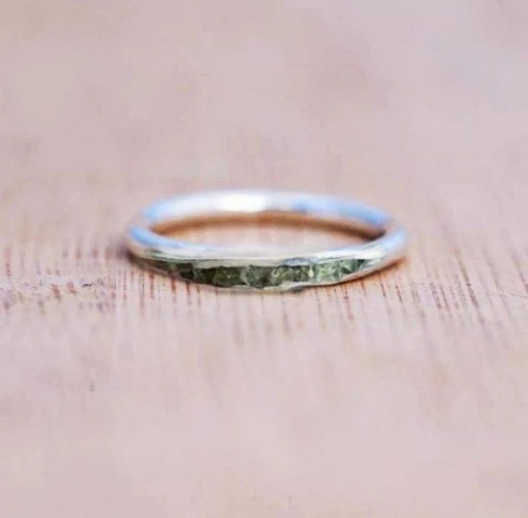 18k Yellow Gold Plated Moldavite Ring Unique Moldavite Ring - Etsy ...