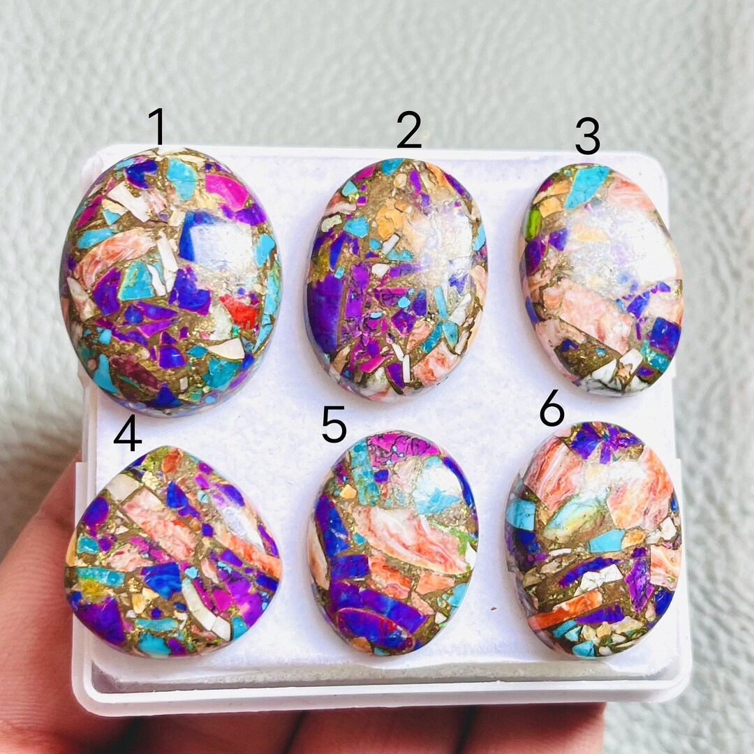 Purple Copper Turquoise Mix Shape Cabochon Turquoise Gemstone Hand ...