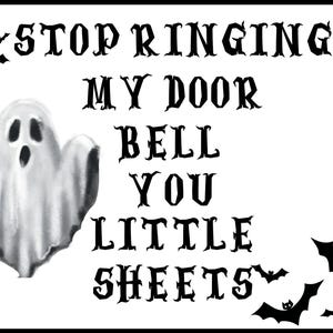 Ghost Door Sign Clip Art PDF Fun Halloween PDF Ghost Halloween Sign ...