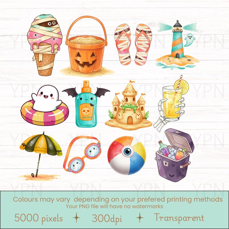 Summerween Clipart - Etsy