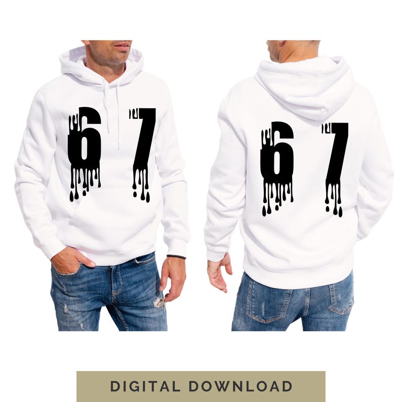 Dripping Six Seven Meme SVG | Viral Trend Cutting File (digital ...