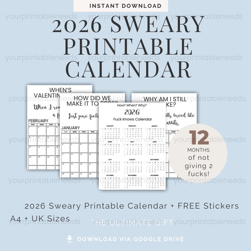 Rude Calendar 2026 - Etsy UK