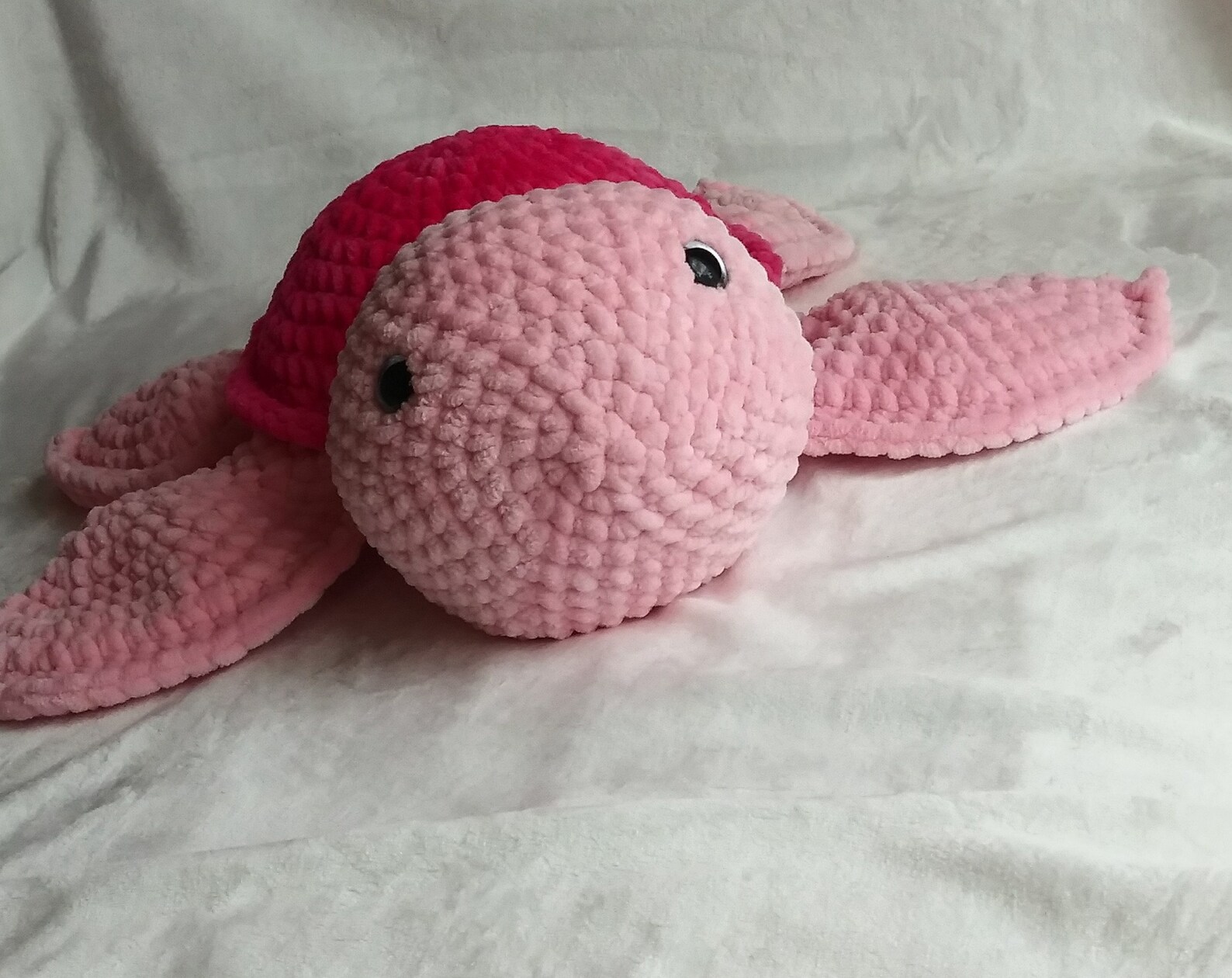 Cute Crochet Pink Turtle Soft Cuddle Toy for Comfort and Emotional ...