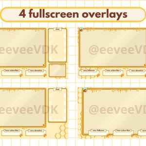 Bees and Honey Twitch Overlay Package | Twitch Overlay, Stream Overlay | Overlays, Alerts ...
