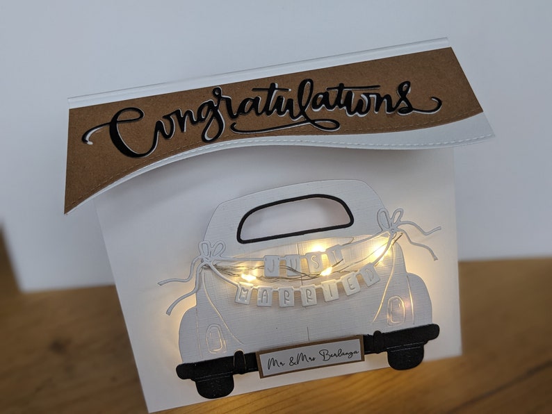 Luxury Wedding Day Card With Mini LED Lights Handmade Keepsake Gift ...