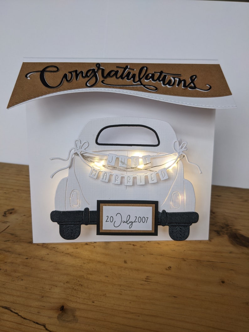 Luxury Wedding Day Card With Mini LED Lights Handmade Keepsake Gift ...