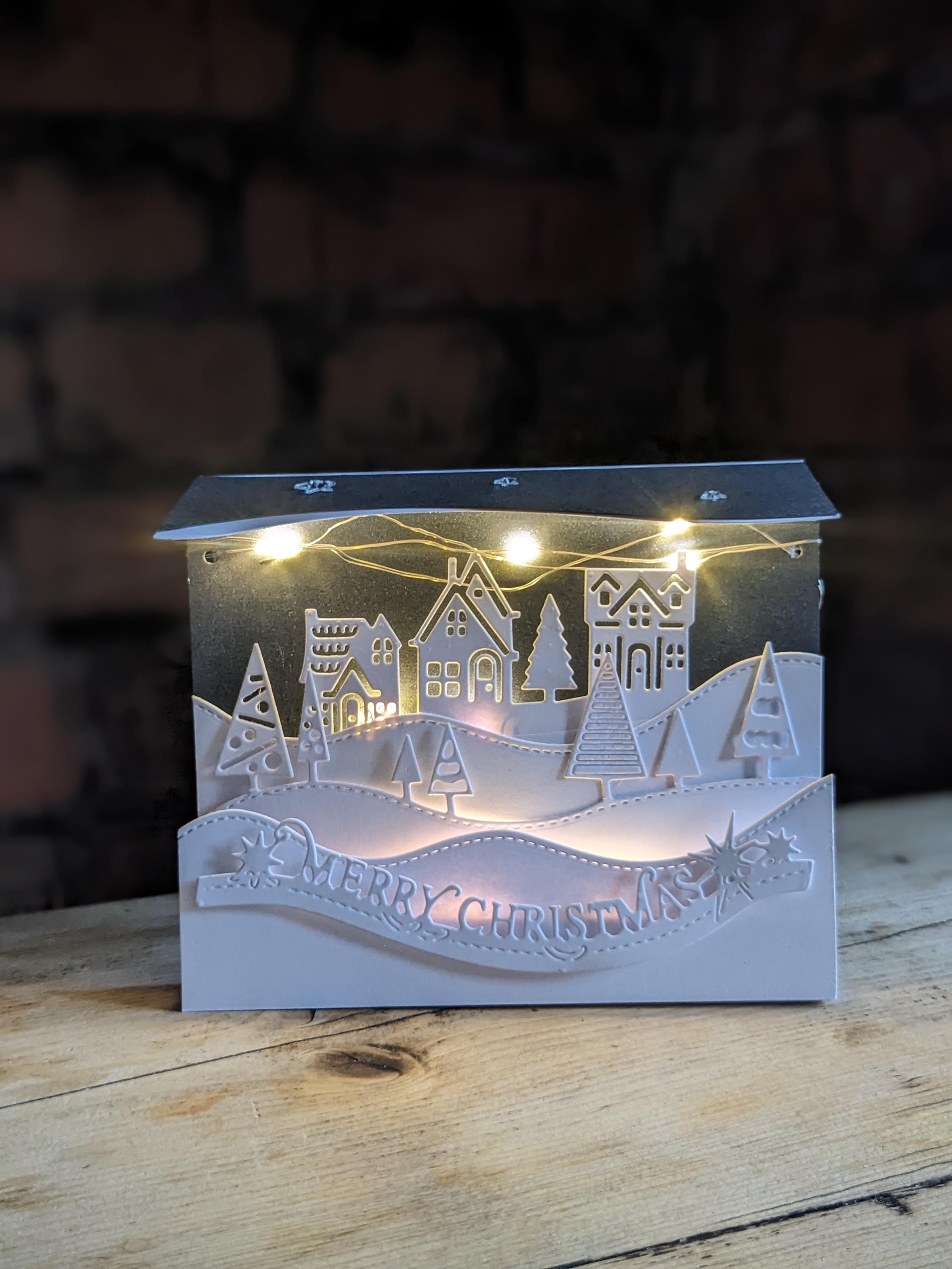 Handmade 3D Christmas Card| Decoration| Keepsake Christmas Village With ...