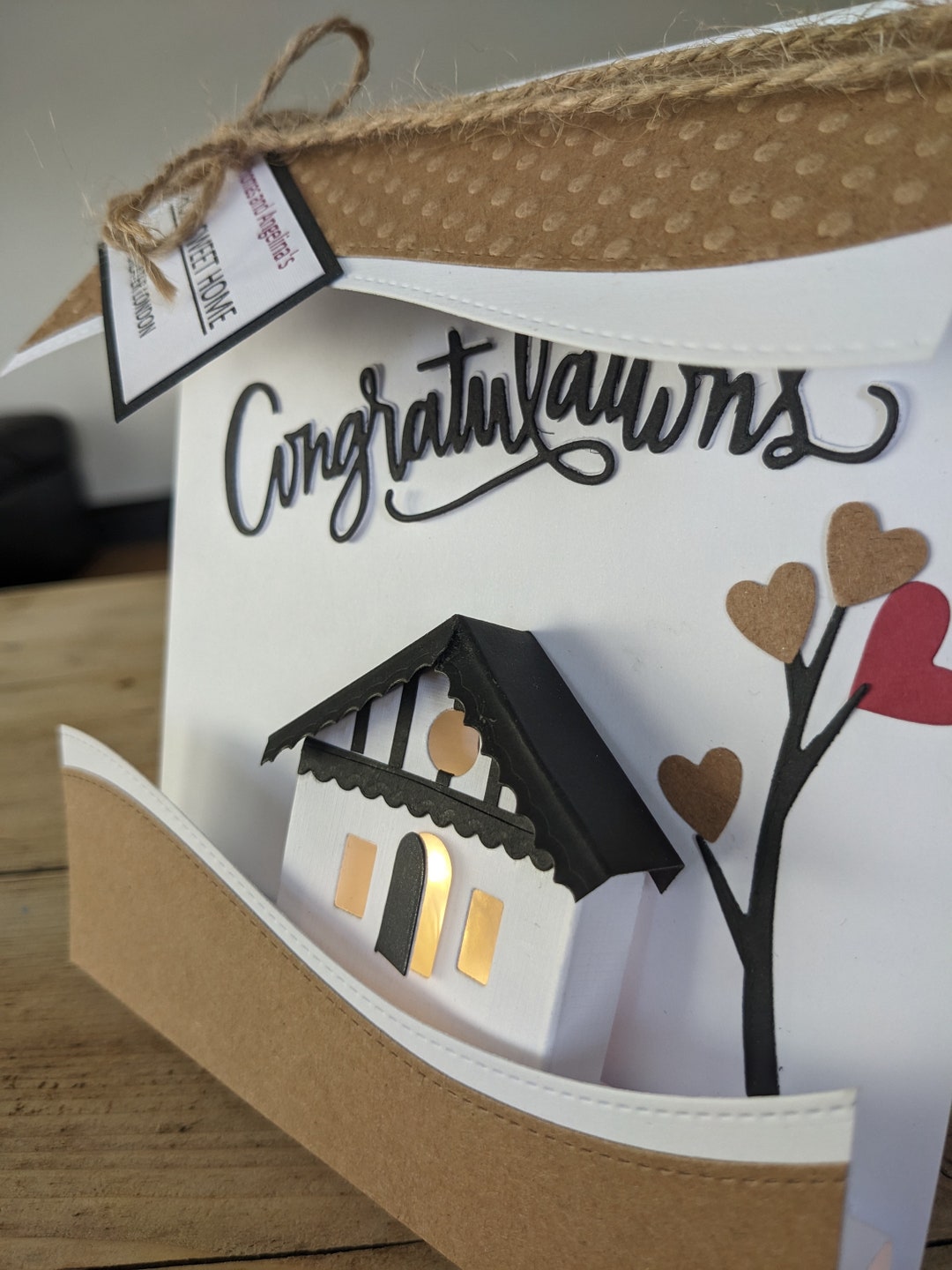 Personalised New Home Card With Mini LED Lights Housewarming Gift Home ...