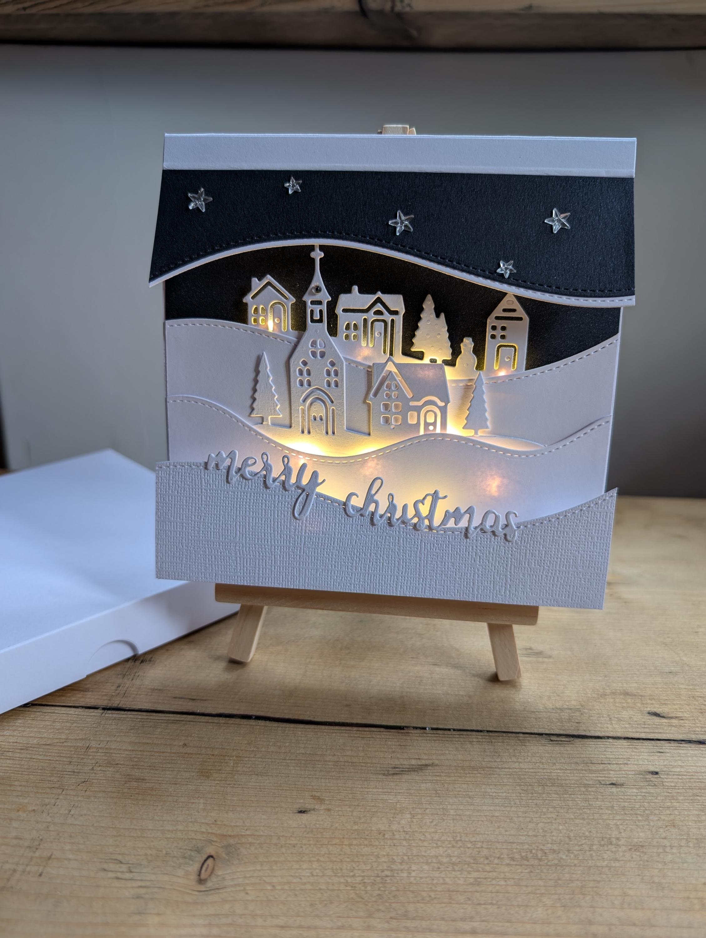 Handmade 3D Holiday Card With Mini LED Lights| Light up Christmas ...