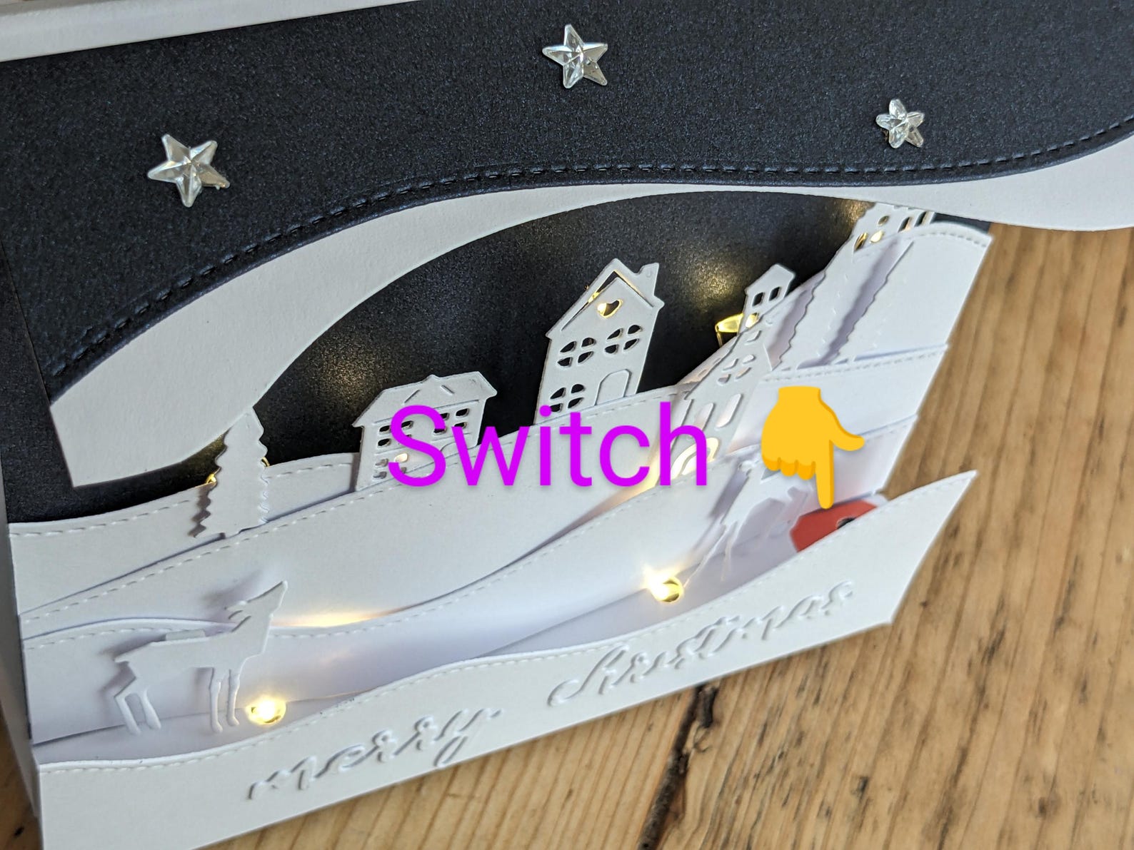 Handmade 3D Christmas Card With Mini LED Lights| Light up Christmas ...