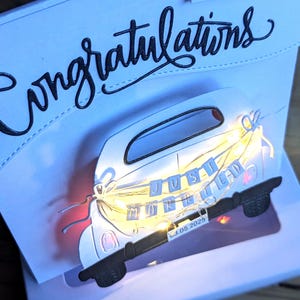 Luxury Wedding Day Card With Mini LED Lights| Handmade | Keepsake Gift ...