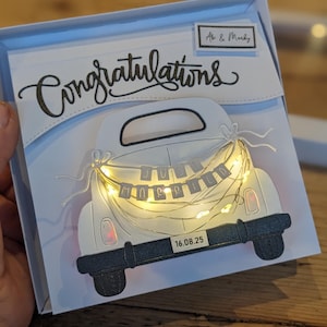 Luxury Wedding Day Card With Mini LED Lights Handmade Keepsake Gift ...