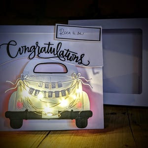 Personalized Wedding Card With LED Lights: Handmade Keepsake - Etsy