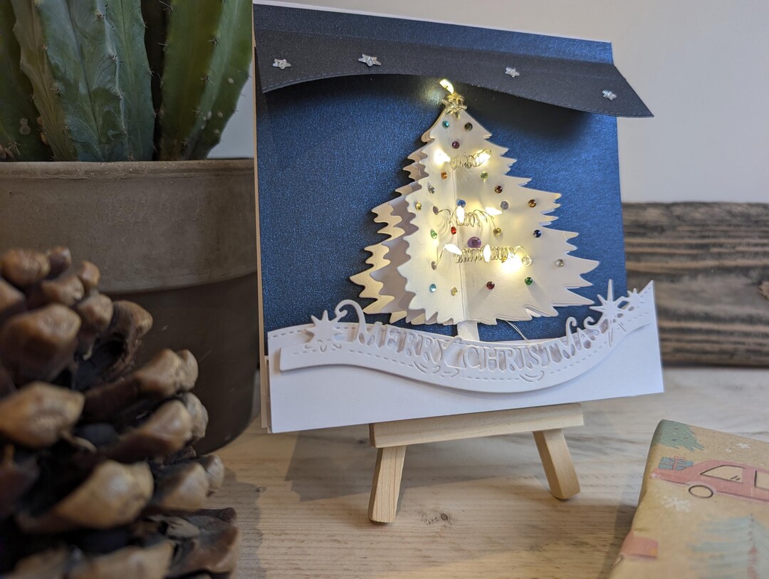 Boxed and Personalized 3D Christmas Tree Card, Luxury Holiday Card With ...
