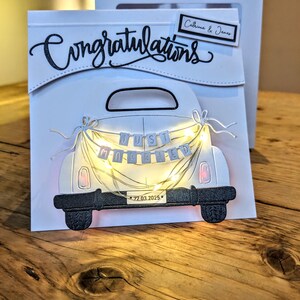 Luxury Wedding Day Card With Mini LED Lights Handmade Keepsake Gift ...