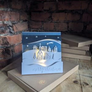 Handmade 3D Christmas Card With Mini LED Lights| Light up Christmas ...