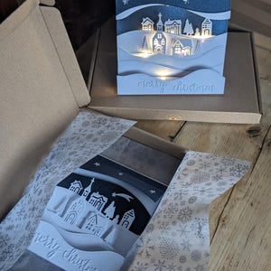 Handmade 3D Christmas Card With Mini LED Lights| Light up Christmas ...