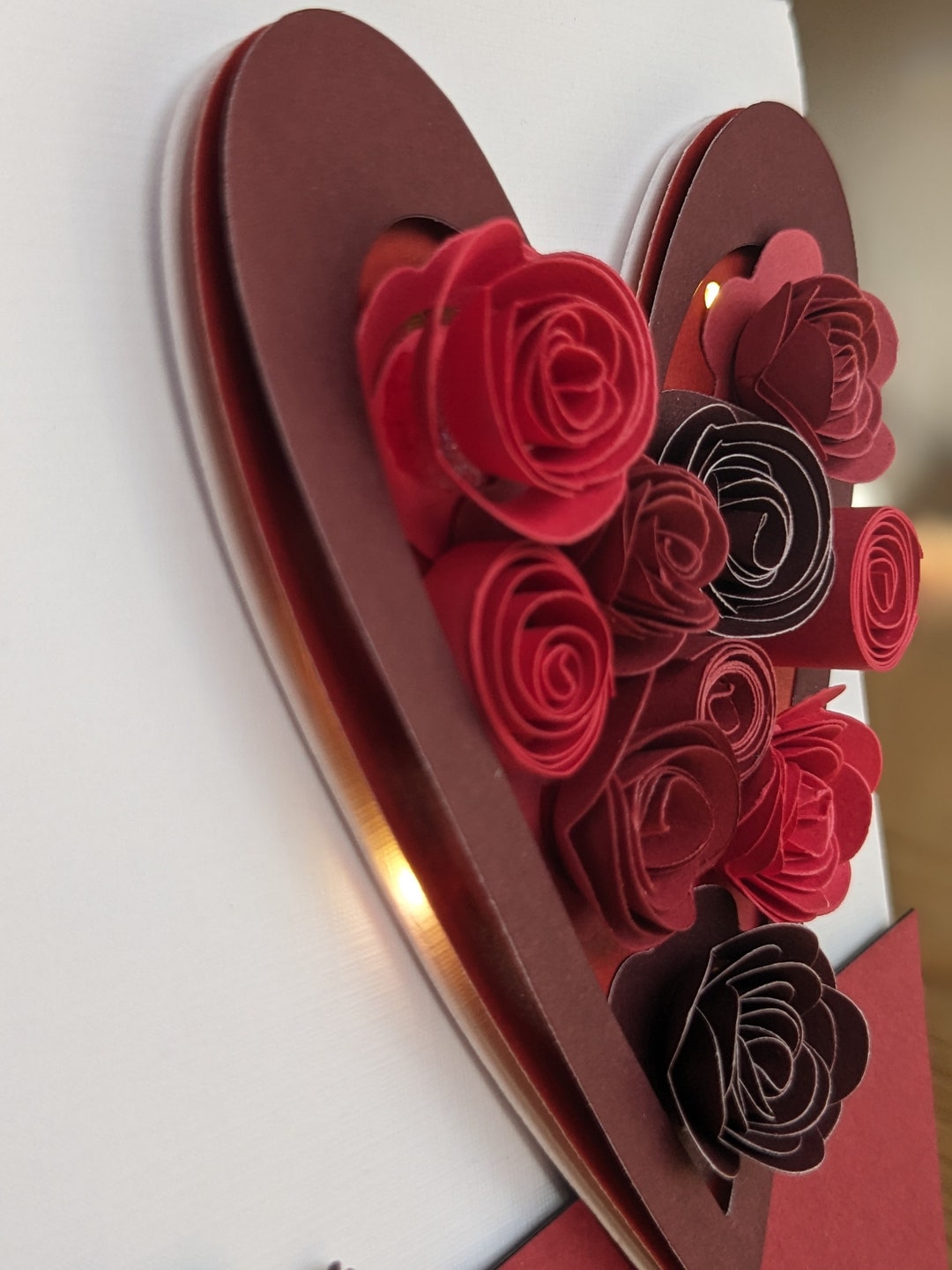 Elegant Handmade Card 3d Card With Mini LED Fairy Lights for Him, for ...